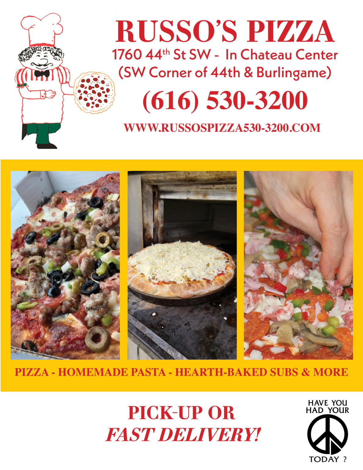 Russo’s Menu – 1 | Russo's Pizza